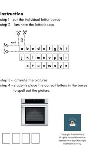 95 Household Furniture, Appliances and More - Fill In The Blanks ...
