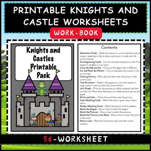 Printable Knights And Castle Worksheets For Kids by Lib Anatomy school