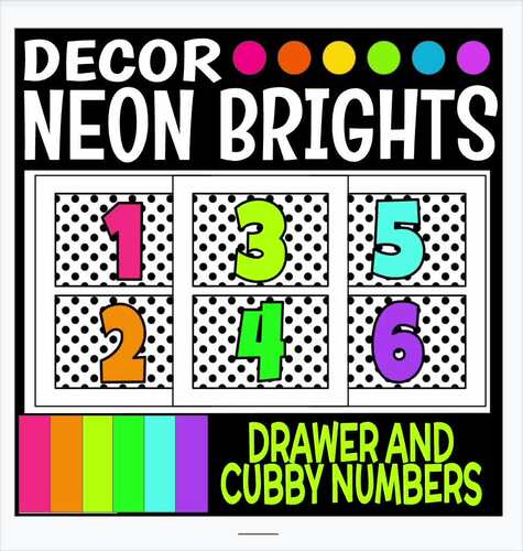 Neon Brights | Classroom Decor Bundle | Polka Dots | Classroom Theme