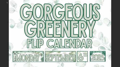 Flip Calendar Chart | Hanging Labels | Boho Succulents and Greenery