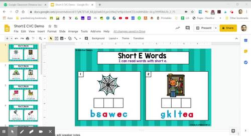 E Long Vowel Distance Learning Google Classroom | Reading Phonics Game ...
