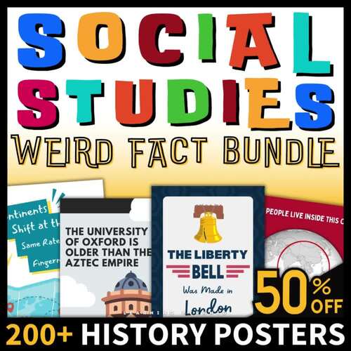 Weird Social Studies Poster Bundle Classroom Decor | World Ancient ...