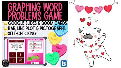 Valentine's Day Graphing Digital Game (Bar, Line Plot & Pictographs ...