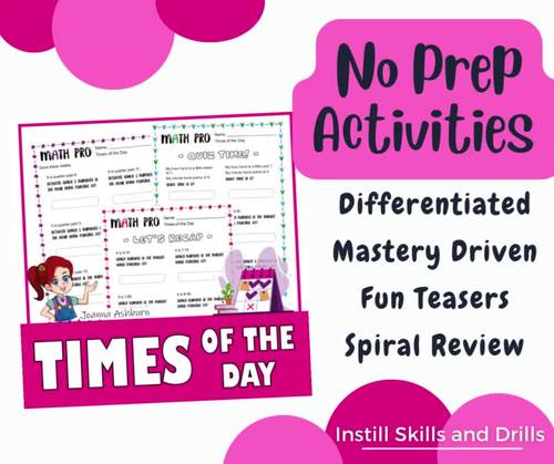 Time (o'clock half quarter minute) Scaffolded Practice and Enrichment ...