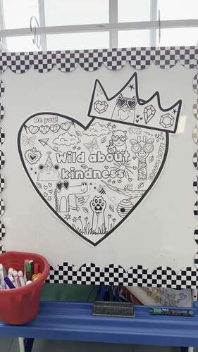 Kindness Collaborative Coloring Poster | English, French, Spanish ...