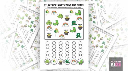 St. Patrick's Day Count and Graph Worksheets For Autism Kids | TPT
