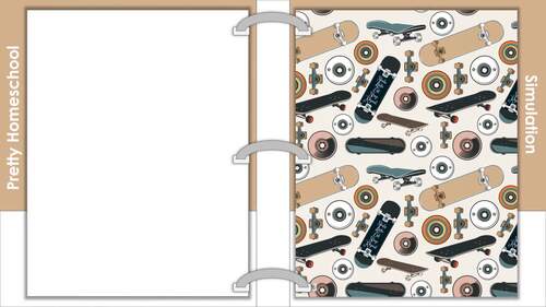 Editable and Printable Portfolio Binder Covers and Spines | Skateboards ...