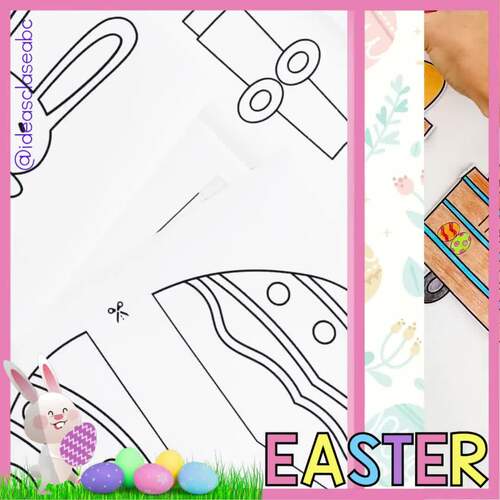 Easter craft Easter activities coloring and writing. English and Spanish