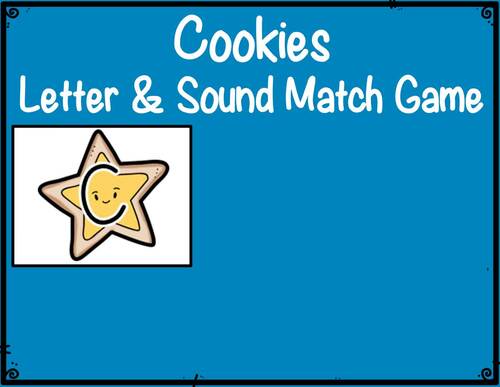 Cookies Themed Upper & Lowercase Letter & Sound Match Game | TPT