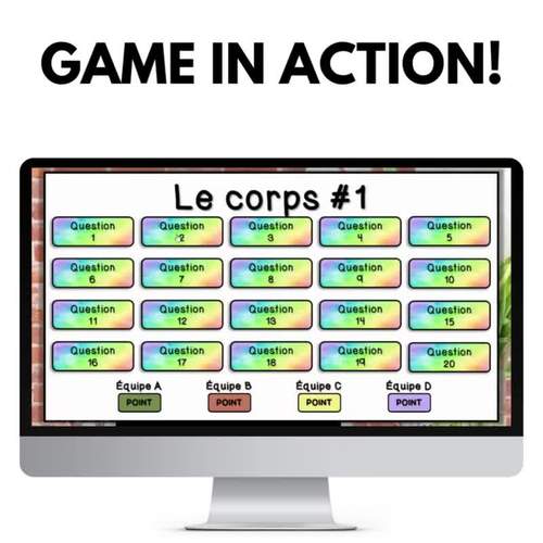 Corps Humain 1 Vocabulaire | HUMAN BODY FRENCH VOCABULARY GAME # ...
