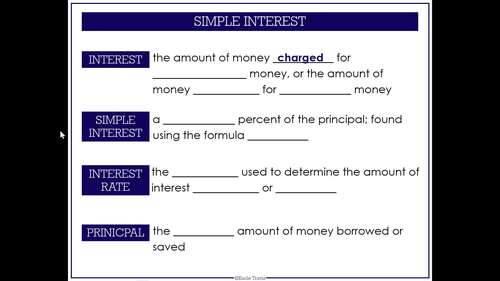 Simple Interest I = prt Teaching PowerPoint 7th Grade Math by Kacie Travis