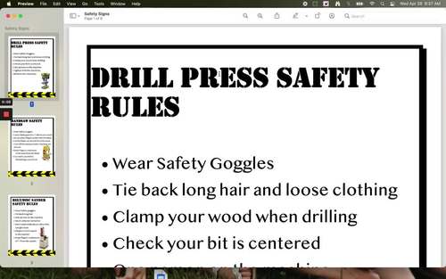 Technology Education Safety Posters by Ben Saylor | TPT