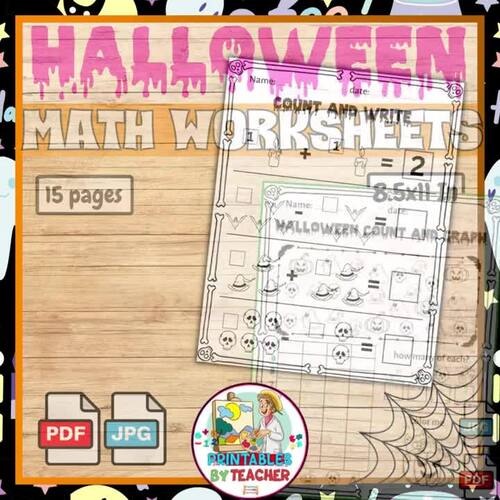 Halloween Math Worksheets and Fall Pumpkin Activities | October Morning ...