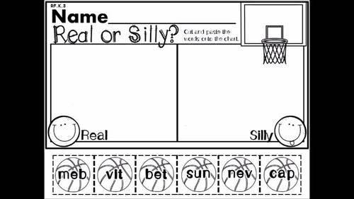 Basketball Kindergarten Language Arts Packet - Common Core Aligned