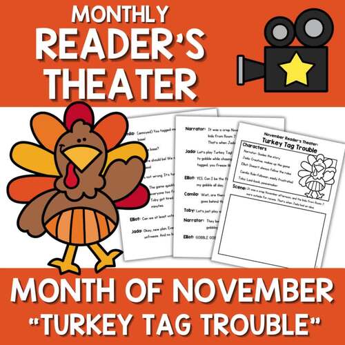 November Readers Theater Script | Turkey Reading Center Play Activity ...