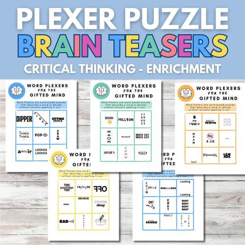 Gifted and Talented Plexer Word Puzzles: Pack 7: 45 Fun Brain Teasers ...