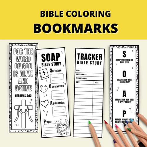 SOAP Bible Study Printable Book Marks Bible Lessons Kids Book Marks To ...
