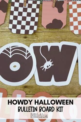 Halloween Decor Bulletin Board Bundle Western Halloween Bulletin Board ...