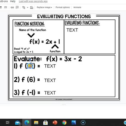 Evaluating Functions Digital Notes and Activity Bundle for Google Drive™