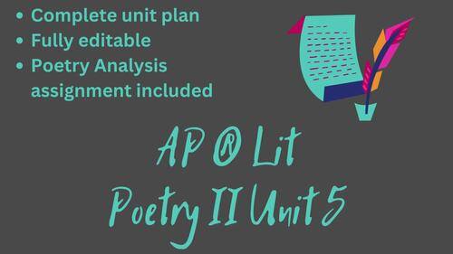 AP Literature Unit 5 Poetry II Instructional PowerPoint and Poetry Analysis