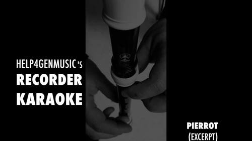 Recorder Karaoke - Pierrot with Mysterious World Music Groove! Listen...