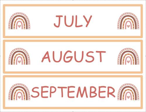Boho Calendar - Bulletin Board by Laura Finney | TPT