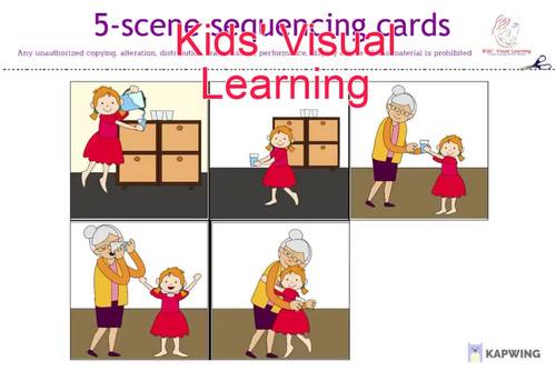 Sequencing 5 Pictures, speech therapy, autism, special education, SET 9 ...