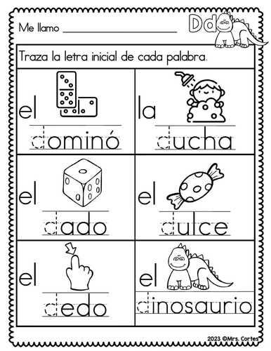 Fonética K-1: De sonidos a sílabas- Letra D by mrscortes | TPT