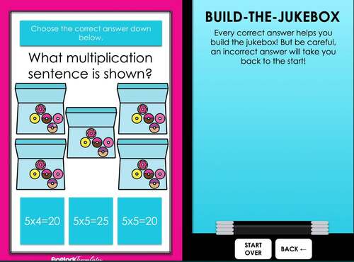 Multiplication & Division Facts Digital Math Game for Google Slides