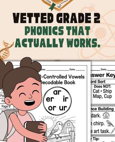 R-Controlled Vowels Decodable Passages Worksheets Grade 2 | No Prep