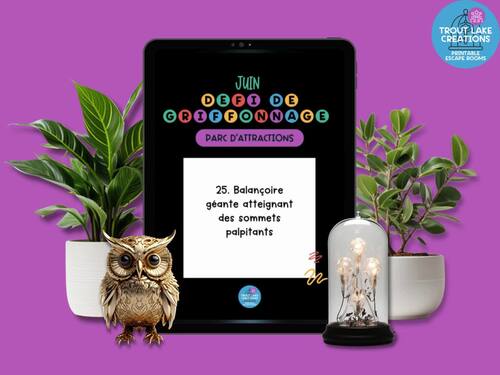 Défi de griffonage pour le mois de juin by Trout Lake Creations | TPT