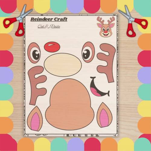 Reindeer Craft | Animals Activity|Winter Art Project for Preschool ...