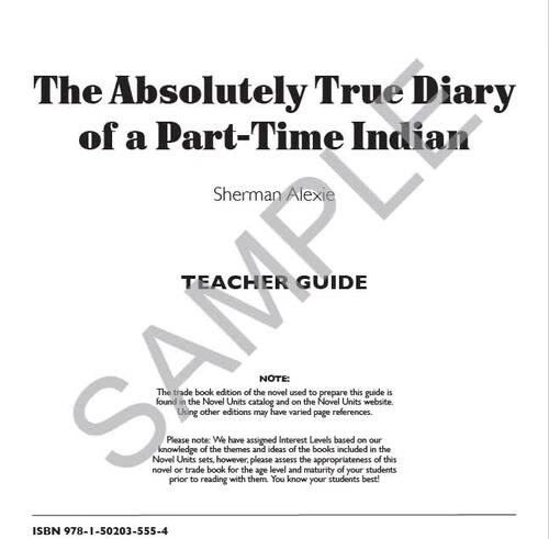 The Absolutely True Diary of a Part-Time Indian Novel Units® Teacher Guide
