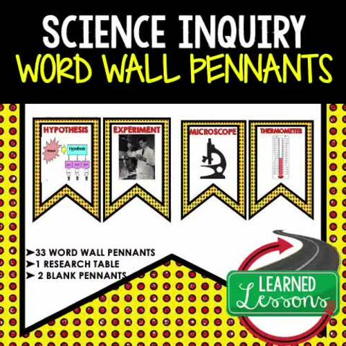 Energy Use and Renewal Word Wall Pennants (Physical Science Word Wall)
