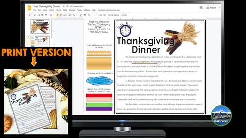 The First Thanksgiving Reading and Math Activities - A Thanksgiving ...
