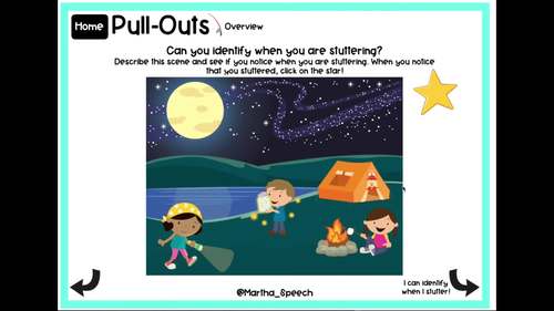 PULL-OUTS Stuttering Strategy (Boom Cards™) by Martha Speech | TPT