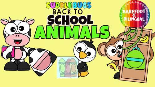 Animals Back To School Clipart - Cuddlebugs Collection | TPT