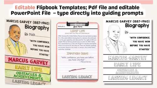 Marcus Garvey Biography Writing Templates Black History Month Project ...