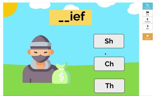 Ch, sh, th - Boom cards for distance learning by The kinder teacher