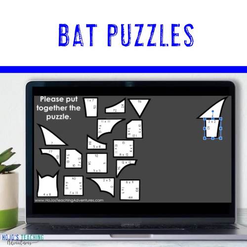 DIVISION Bat Math Craft Puzzle | Halloween Nocturnal Animals Unit ...