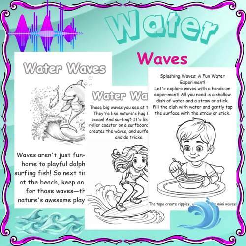 Water Waves Nature and Facts: Notes, Coloring, Hands on Experiments for ...