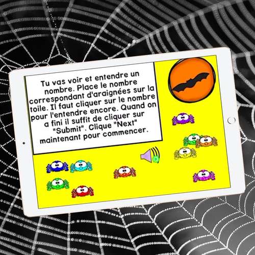 Compte jusqu'à 10 | Les araignées d'Halloween | Cartes Boom avec audio