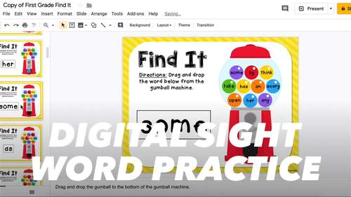 Digital Sight Word Practice by Kristin Kennedy | TPT