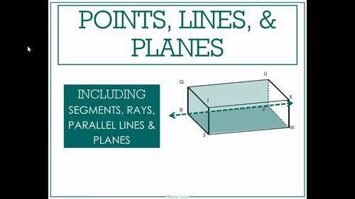 Geometry PowerPoint | Points, Lines, Planes DISTANCE LEARNING by Kacie ...