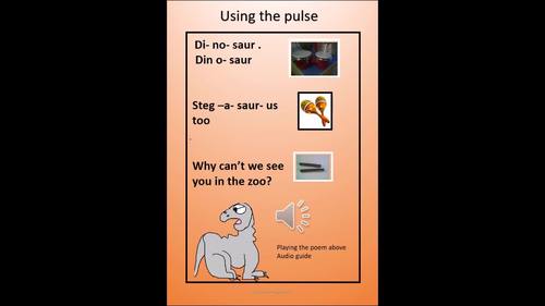 Dinosaurs Composing song and rhythm with syllables - some audio included