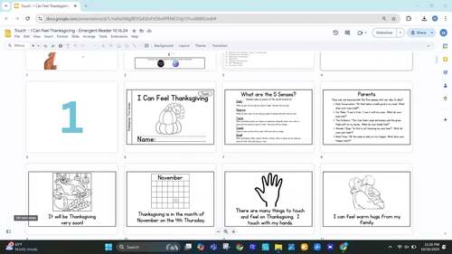 Thanksgiving Emergent Reader Mini Book | Guided Reading Activity 5 ...