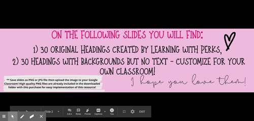 VALENTINE'S DAY Headers for Google Classroom Distance Learning Online ...