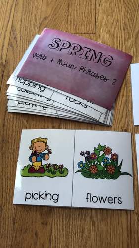 Verb + Noun Phrases - Spring 2 by Autism Little Learners | TPT