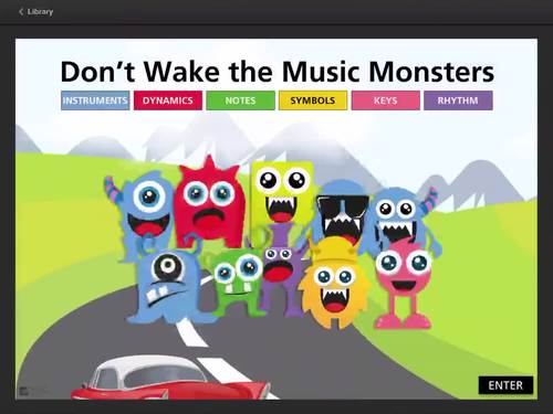 Don’t Wake The Music Monsters Distance Learning Digital Interactive Game.