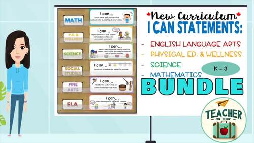 Alberta New Curriculum - Grades K - 4 I CAN statements BUNDLE | Year ...